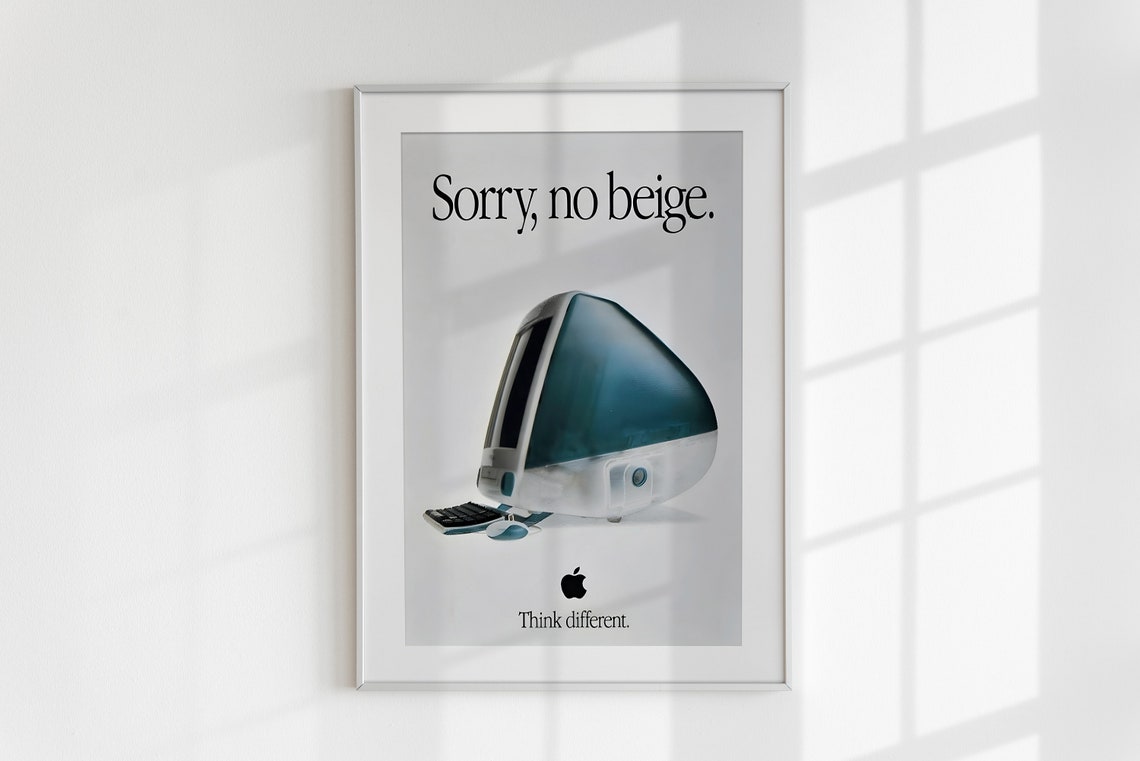 Retro Apple Posters, Apple Logo Poster, Retro Apple Advertising Poster ...