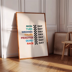 Formula 1 Days Poster, Race Day Poster, Formula 1, Formula 1 Poster ...