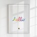 Apple Hello Poster, Apple Logo Poster, Rainbow Apple Logo, Apple Wall ...