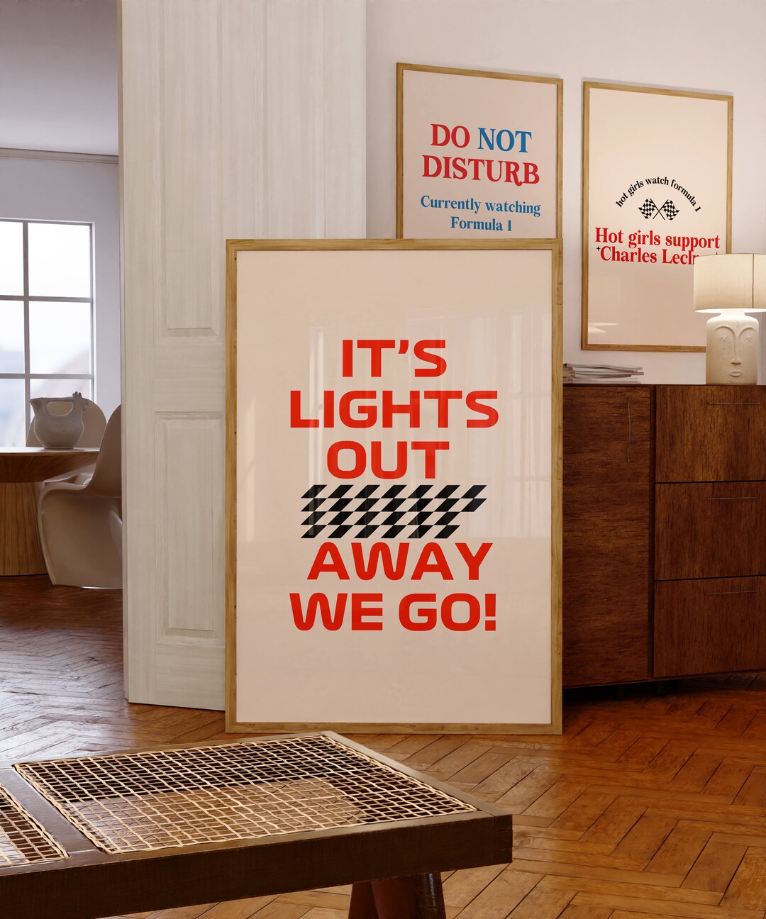 It's Lights Out and Away We Go Poster, Formula 1, Formula 1 Poster ...