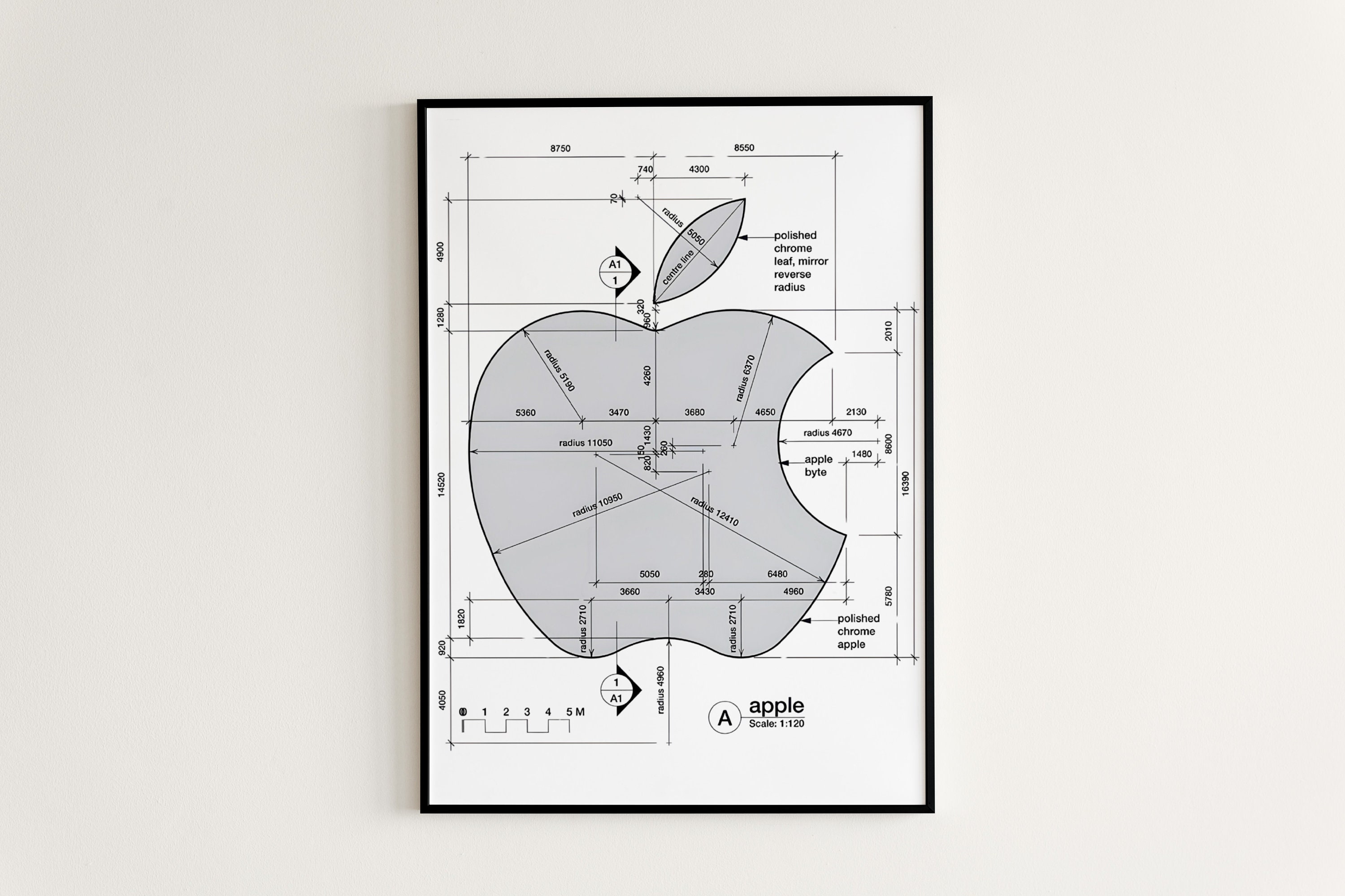 Apple Logo Sketch Poster, Apple Logo Poster, Rainbow Apple Logo, Gift ...