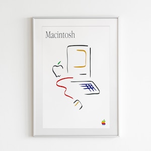Set of 3 Apple Poster, Apple Logo Poster, Rainbow Apple, Apple Wall Art ...