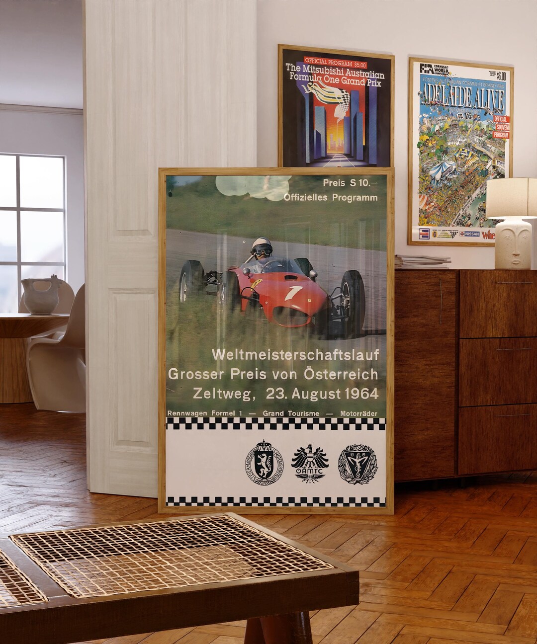1964 Austrian Grand Prix Poster, Vintage Formula 1 Poster ...