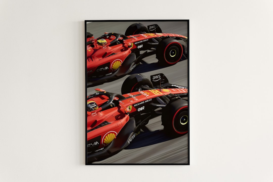 Formula One Ferrari Team Poster, F1 Ferrari Poster, F1 Poster, Formula ...