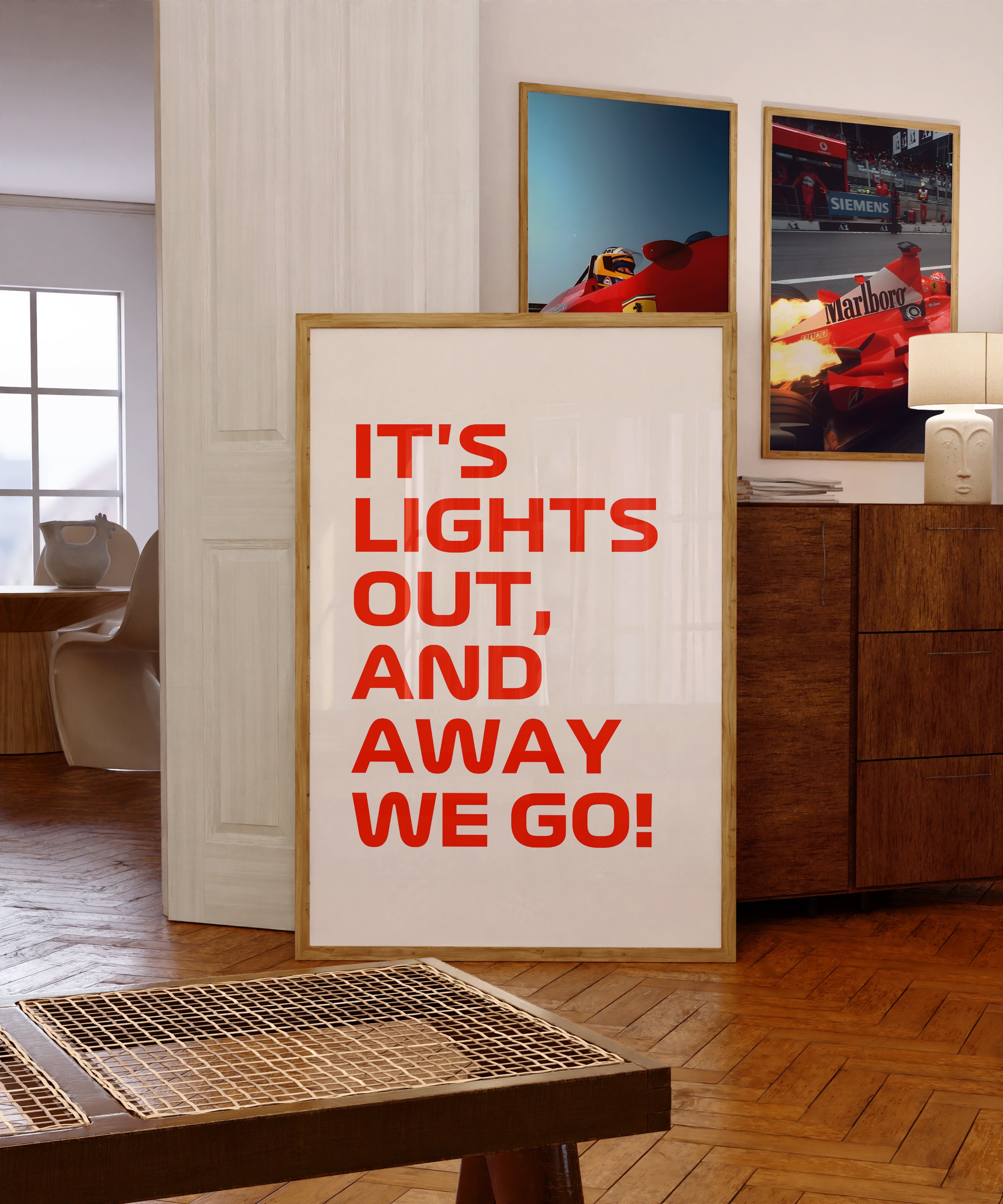 It's Lights Out and Away We Go Poster, Formula 1, Formula 1 Poster ...