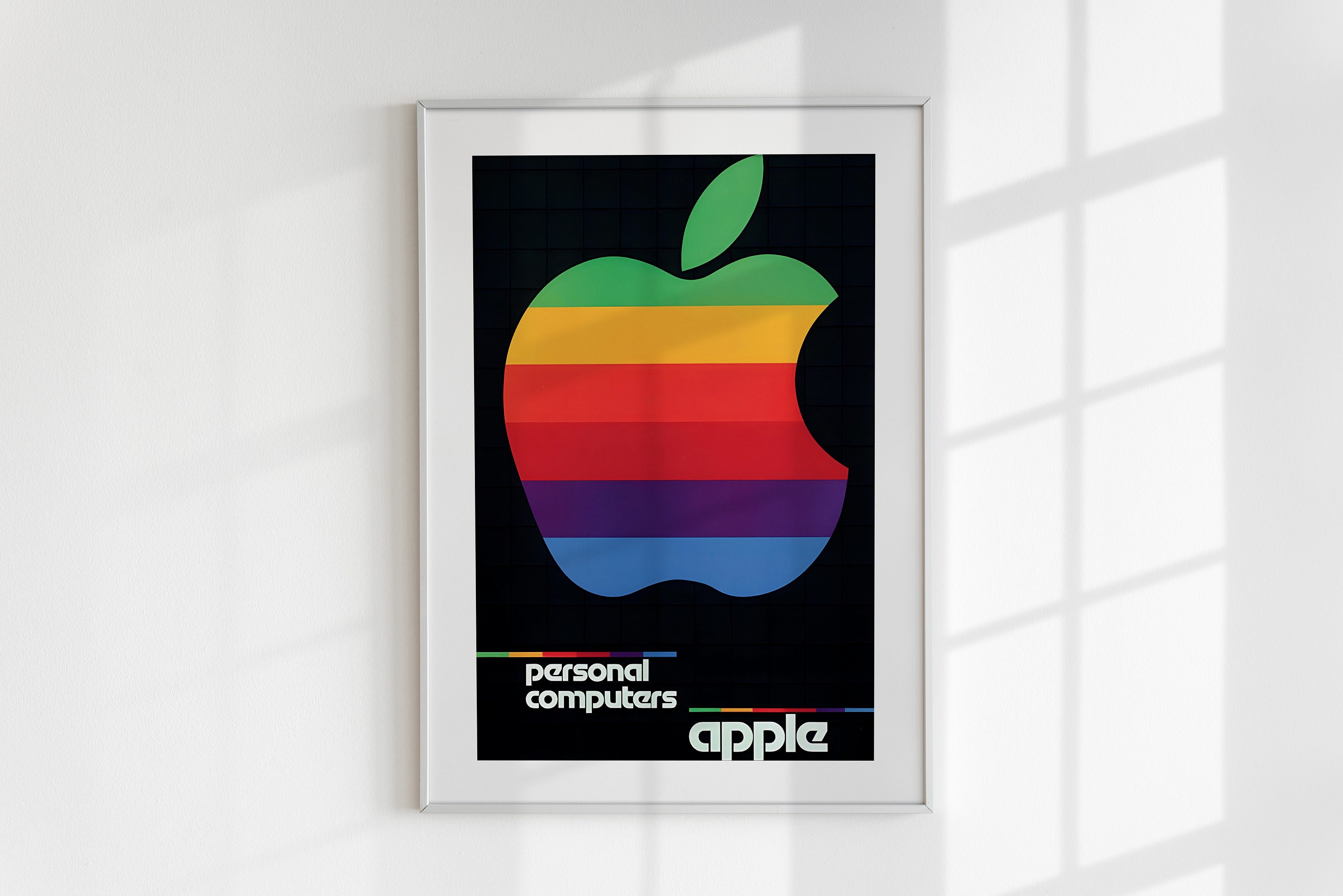 1980 Apple Personal Computers Poster, Apple Logo Poster, Rainbow Apple ...