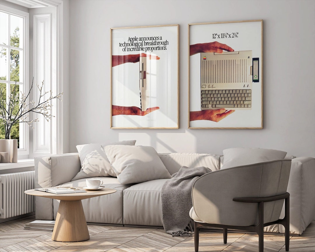 Set of 2 Retro Apple Macintosh Poster, Apple Poster, Macintosh Poster ...