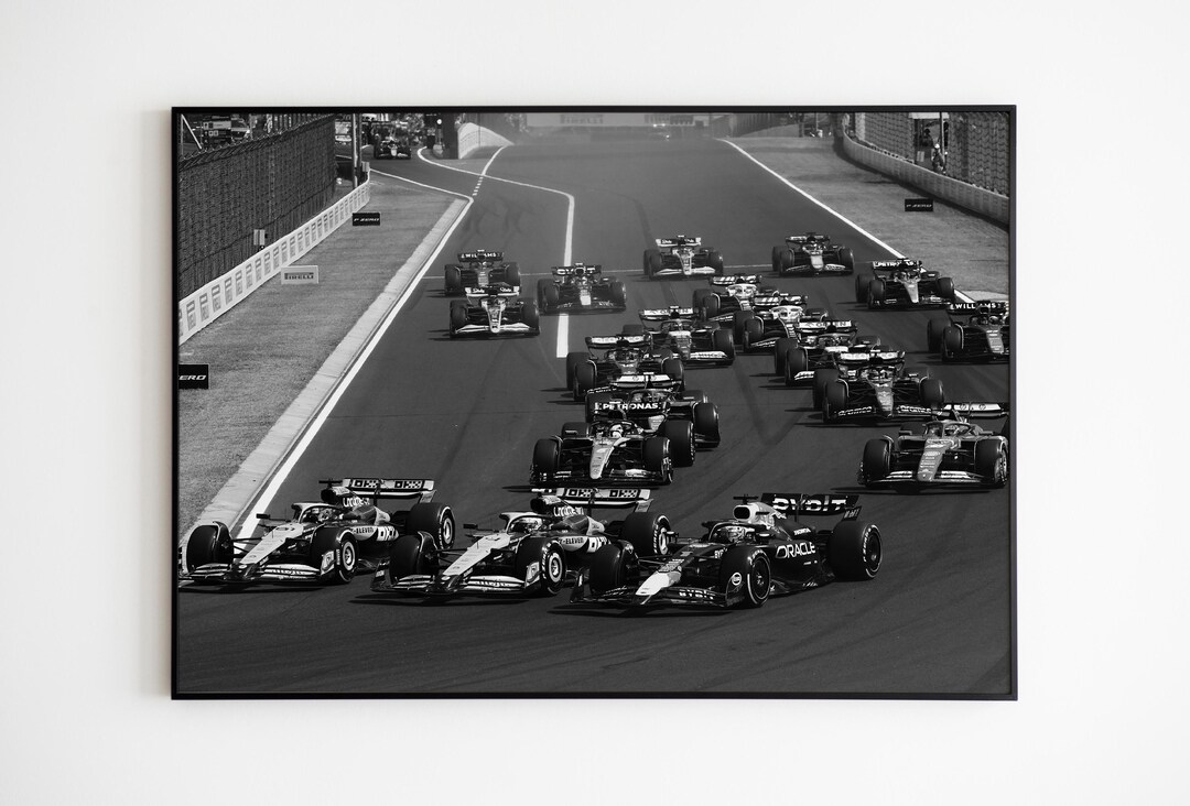 F1 Poster, Formula 1 Poster, Black and White F1 Poster, F1 Print ...