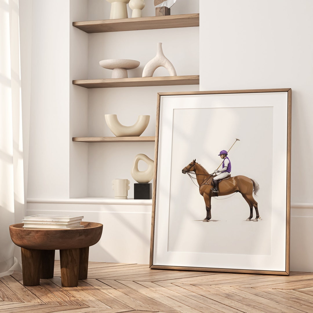 Polo Player Poster, Horse Poster, Vintage Polo Poster, Vintage Horse ...
