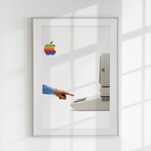 Vintage Apple Poster, Apple Macintosh Poster, Rainbow Apple Logo, Gift ...