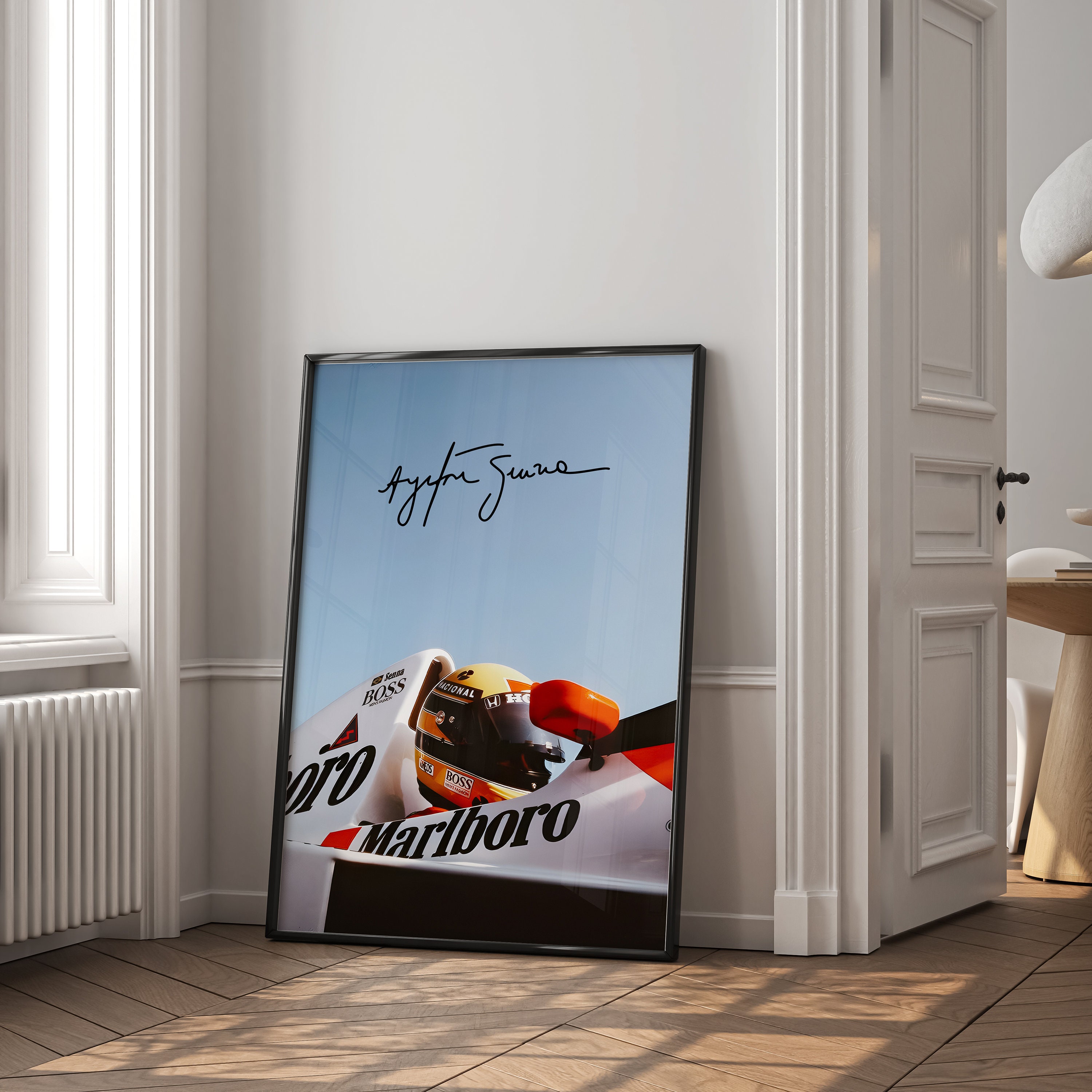 Ayrton Senna Poster, Vintage F1 Poster, Formula 1 Print, F1 Print ...