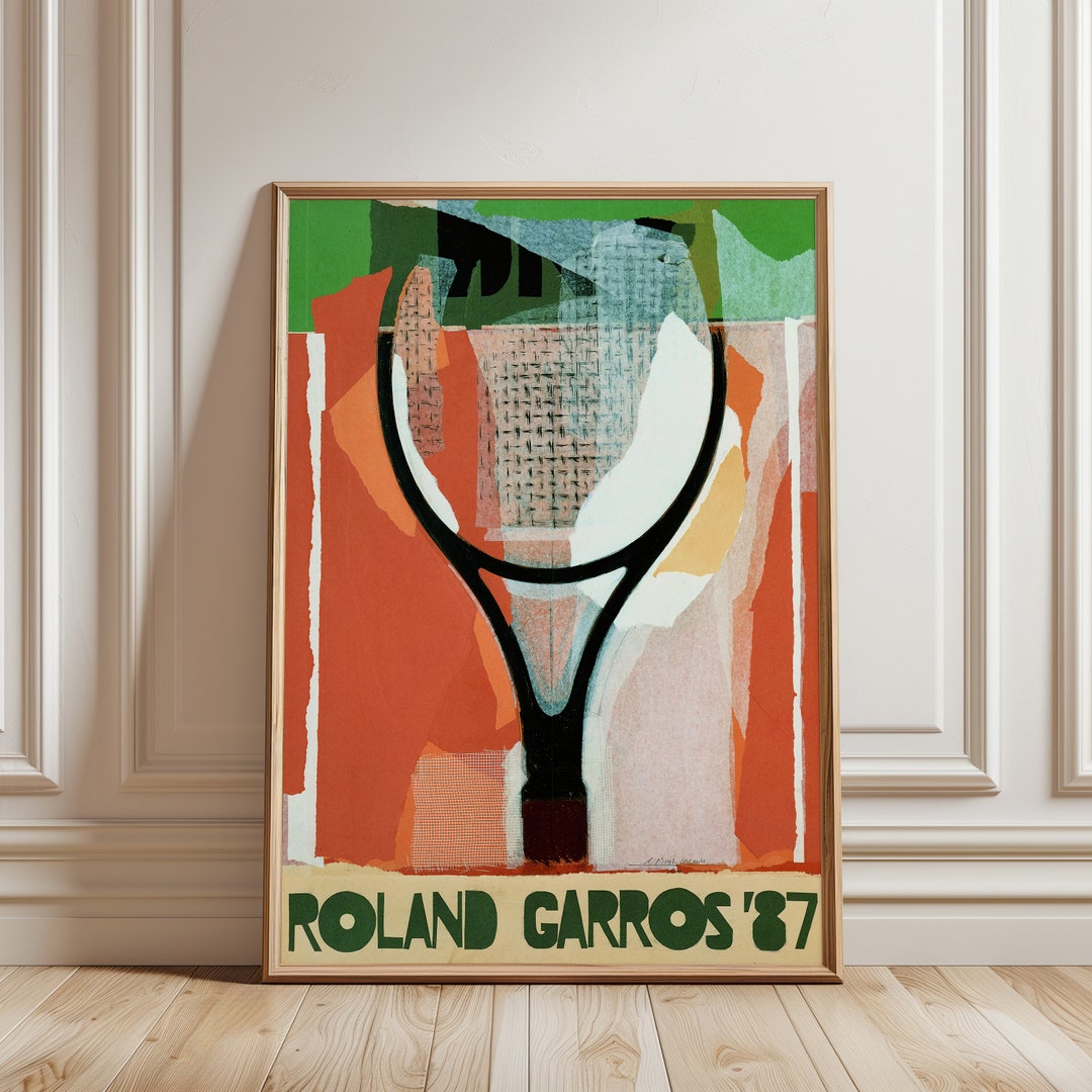 Roland Garros 1987 Poster, Roland Garros Print, Tennis Poster, French ...
