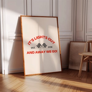 Lights Out and Away We Go Poster, Formula 1 Poster, F1 Merch, Formula 1 ...