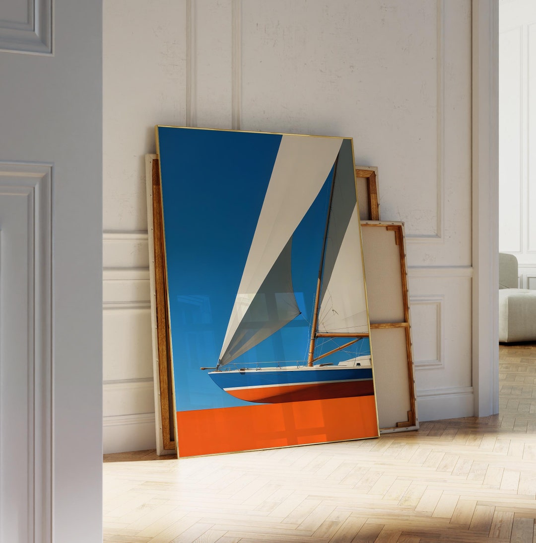 Vintage Sailing Poster, Sail Boat Print, Sailing Wall Art, Sailing ...