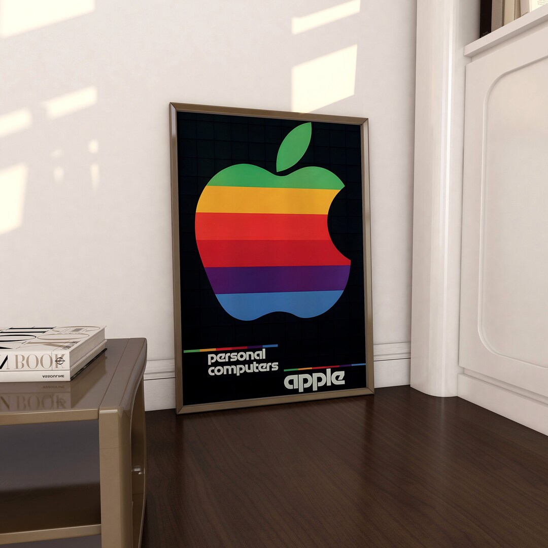 1980 Apple Personal Computers Poster, Apple Logo Poster, Rainbow Apple ...