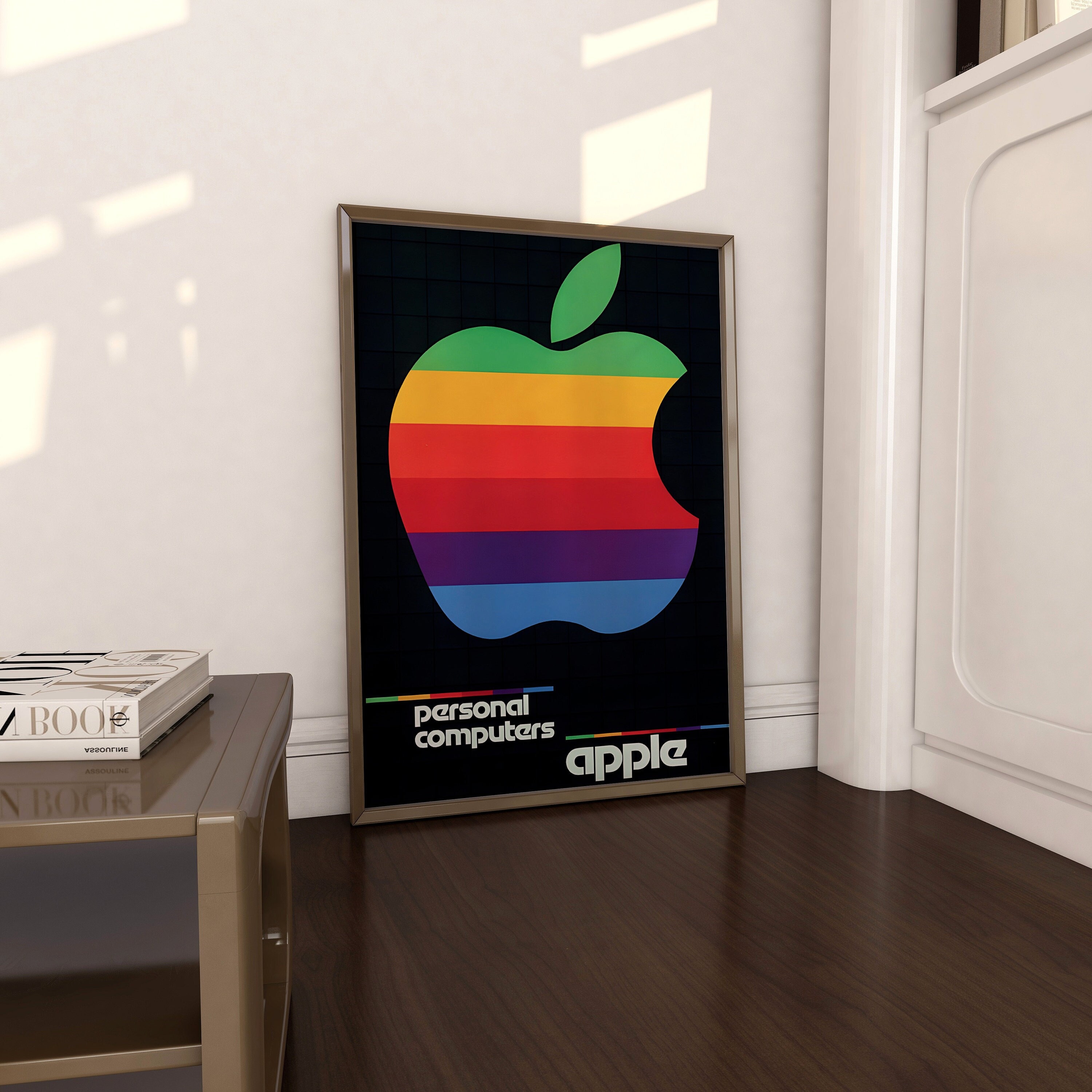 1980 Apple Personal Computers Poster, Apple Logo Poster, Rainbow Apple ...