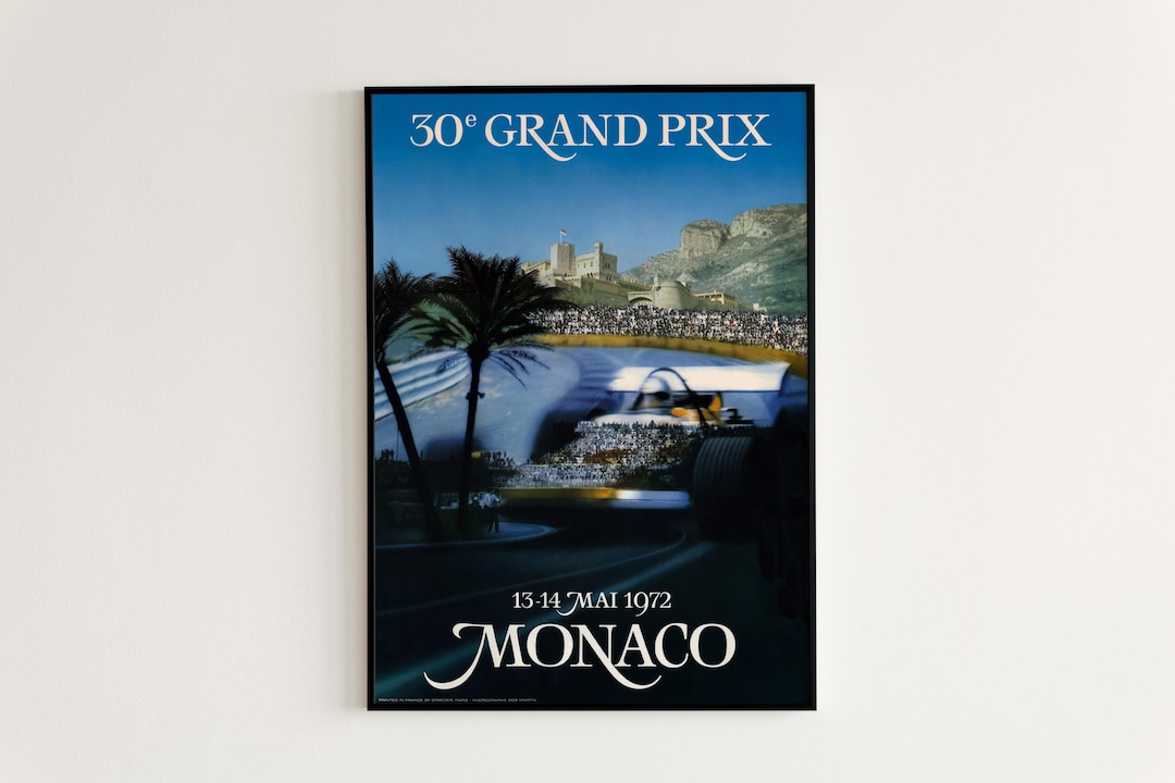 Vintage 1972 Monaco Grand Prix Poster, Monaco 1972 Grand Prix Poster ...