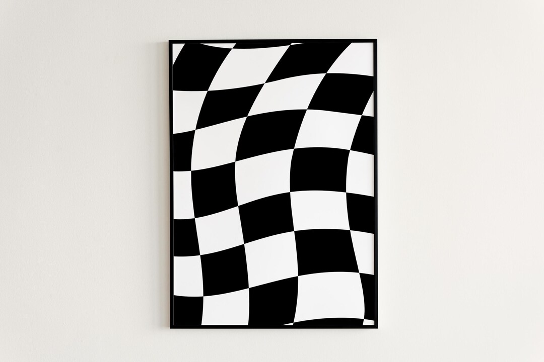 Formula 1 Chequered Flag Poster, Formula 1 Black White Flag Poster ...