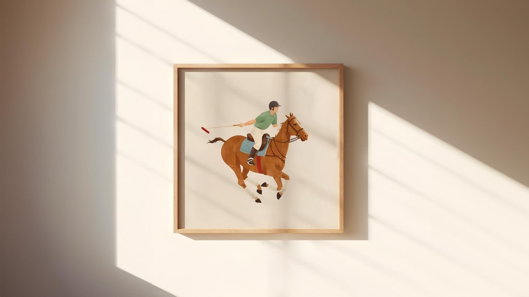 Polo Player Poster, Horse Poster, Polo Poster, Horse Print, Polo Fan ...