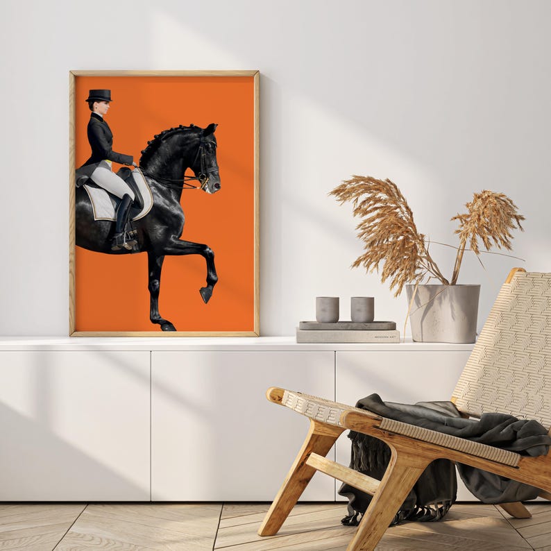 Vintage Equestrian Woman Poster, Horse Poster, Horse Wall Art ...