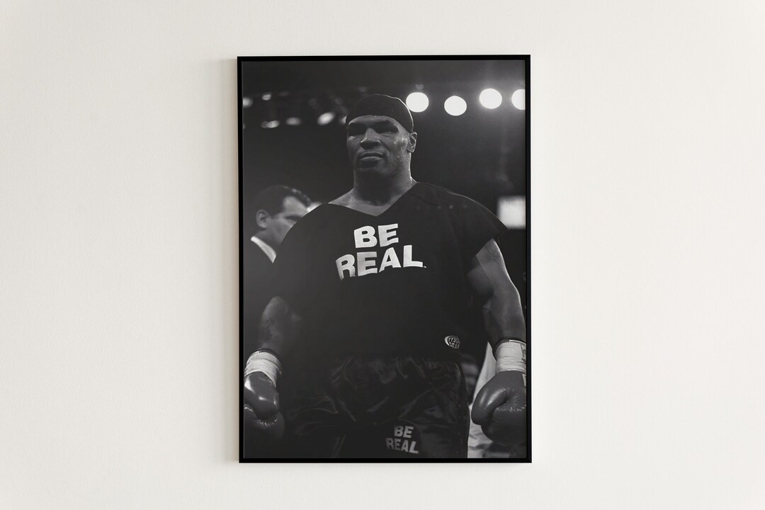 Mike Tyson Poster, Mike Tyson Print, Boxing Poster, Mike Tyson Wall Art, Mike Tyson, Black ...