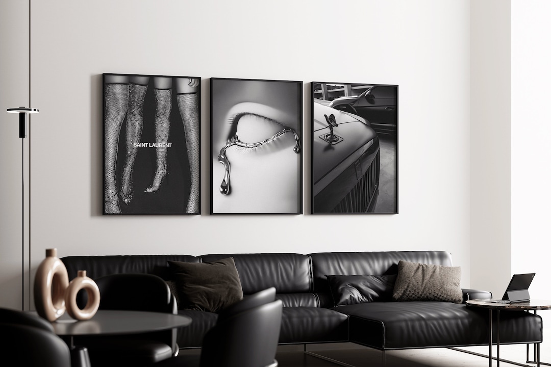 Designer Black & White Aesthetic Poster Fashion Brand Poster - Etsy