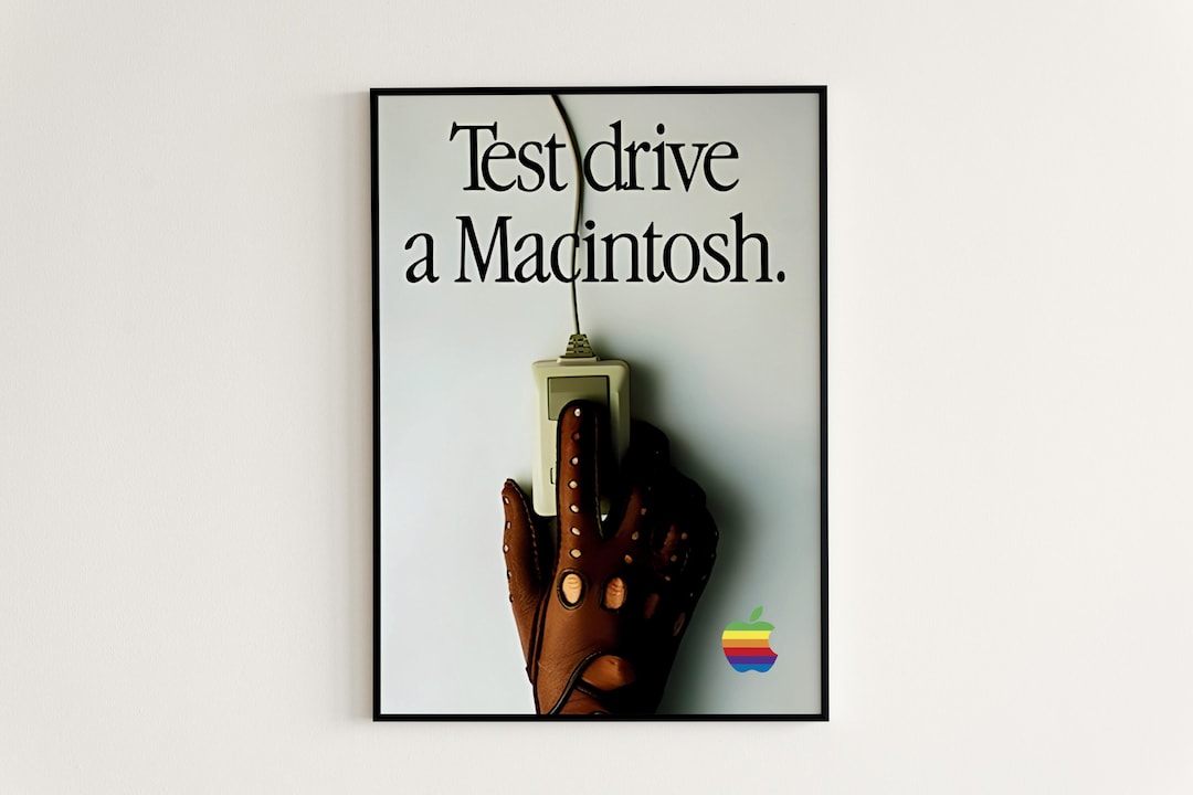 Retro Apple Posters, Retro Macintosh Poster, Retro Apple Print, Gift ...
