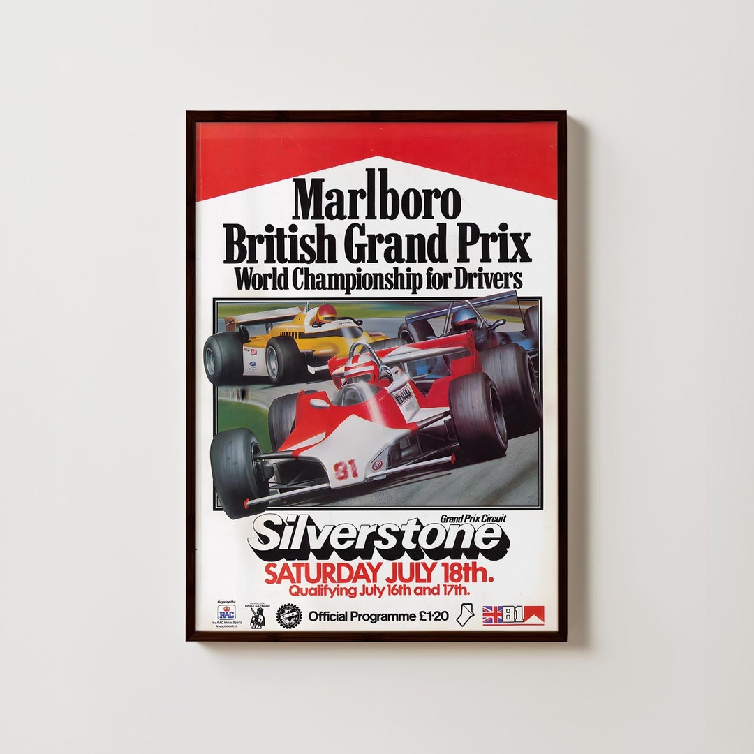 1981 Malboro British Grand Prix Poster, British Grand Prix, 1981 ...