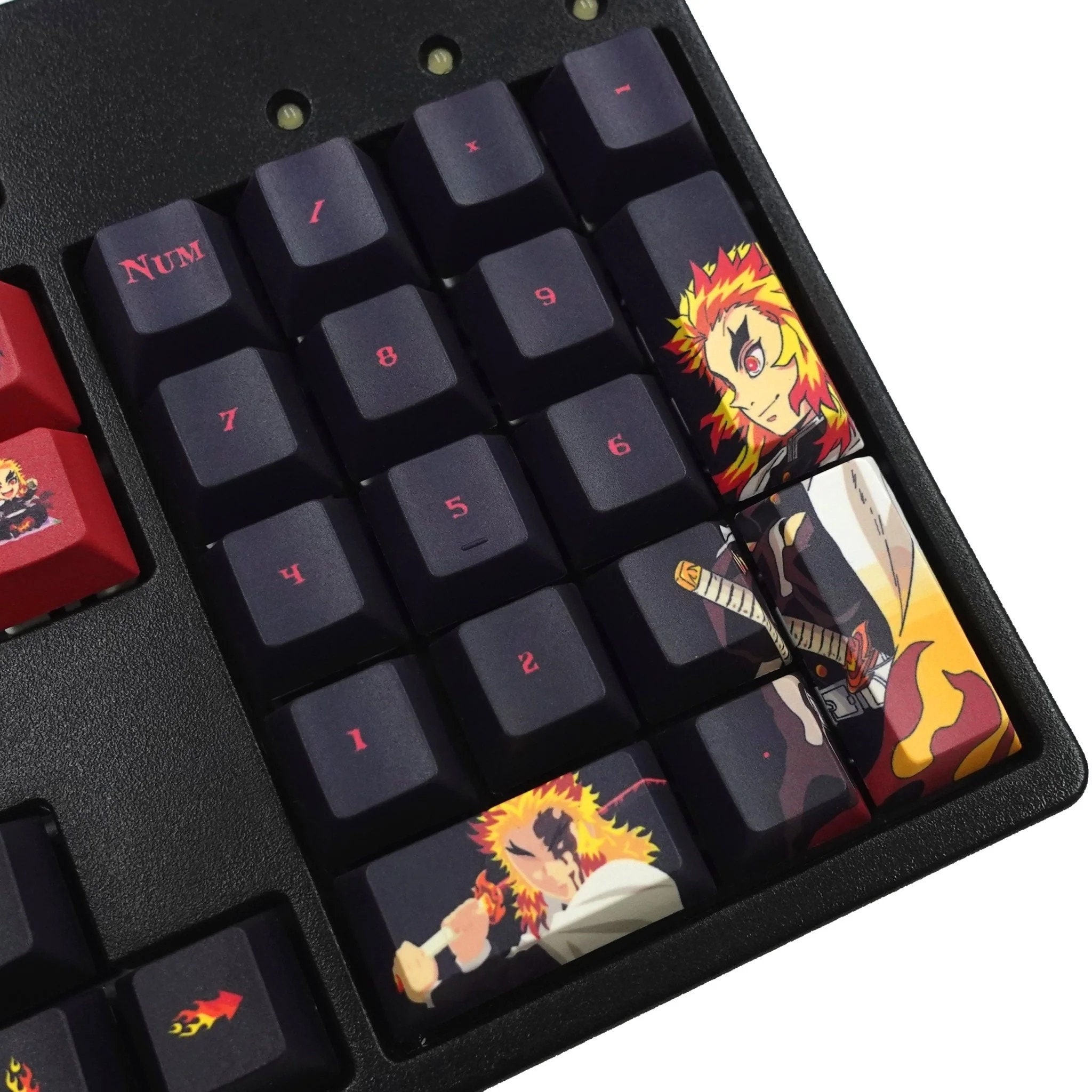 Demon Slayer Keycaps, Rengoku Kyojuro, Custom Keycaps Set, Anime ...