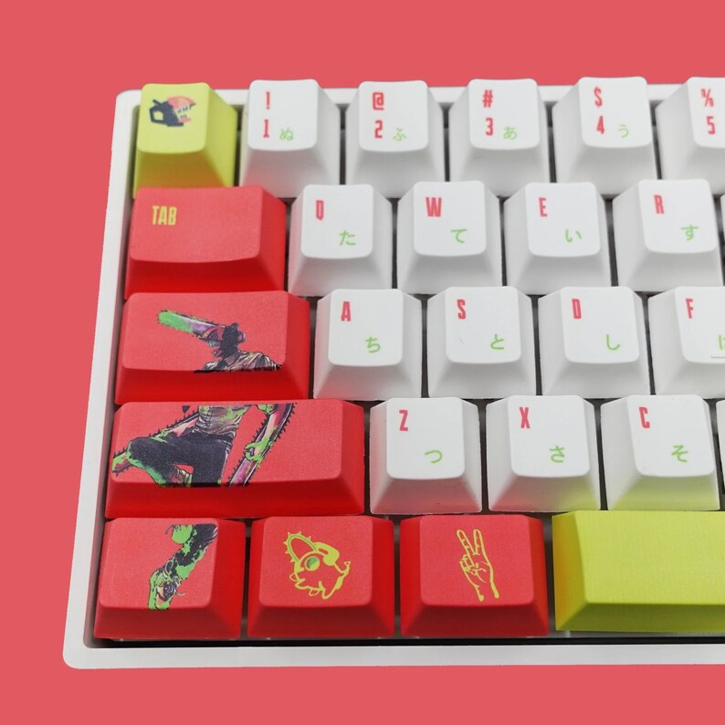 Chainsaw Man Keycaps Chainsaw Man Custom Keycaps Set Anime - Etsy