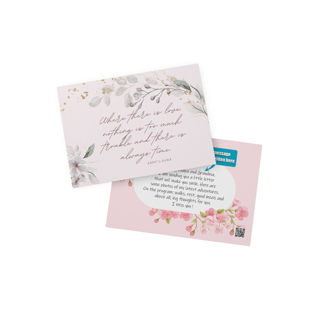 Baha'i Card Bahai Inspired Flat Cards Baha'i Gifts - Etsy