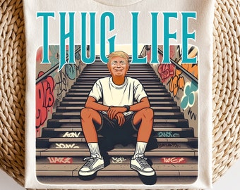 Viral Thug Life President Design Preppy Edgy PNG High Quality ...