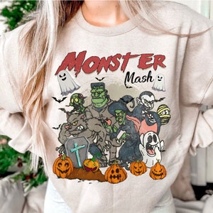 Monster Mash Png, Halloween Monsters Png, Retro Halloween Png, Horror ...
