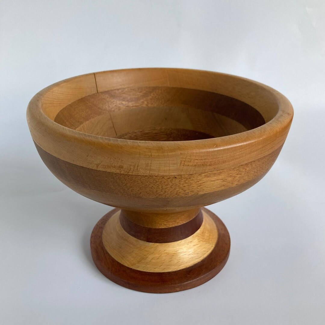 Vintage Teak Wood Bowl: Mid-century Modern Decor - Etsy
