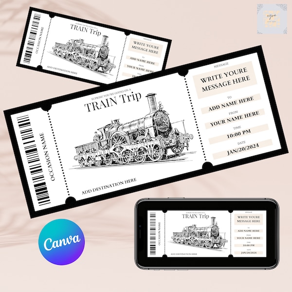 Personalisierte ticketkarte - Etsy.de