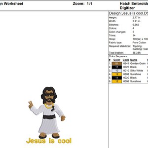 Jesus is Cool Embroidery File - Show Your Faith and Let Everybody Know ...