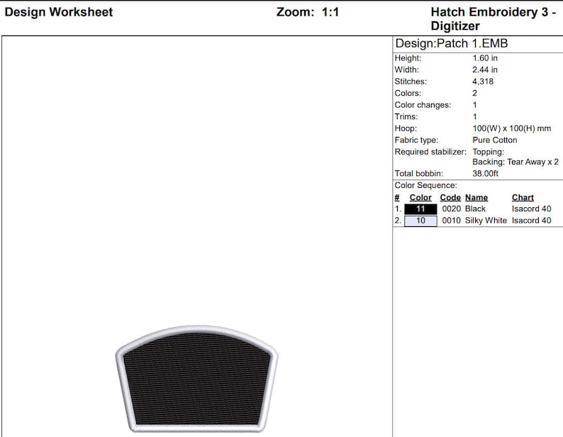 Patch Filled With Satin Border Embroidery File - Formats DST, PES, XXX ...