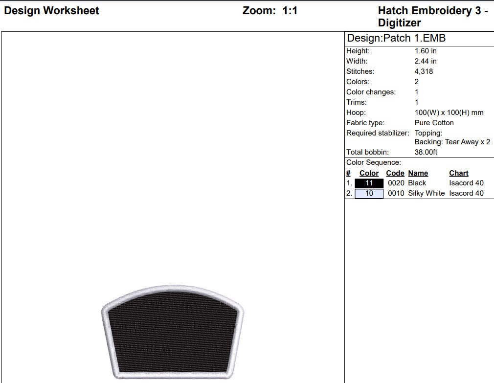 Patch Filled With Satin Border Embroidery File - Formats DST, PES, XXX ...