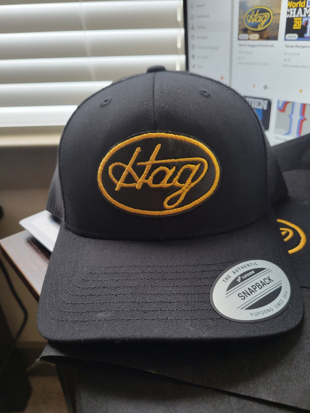 Merle Haggard the hag Trucker Hat With Leatherette Patch. Look Great ...