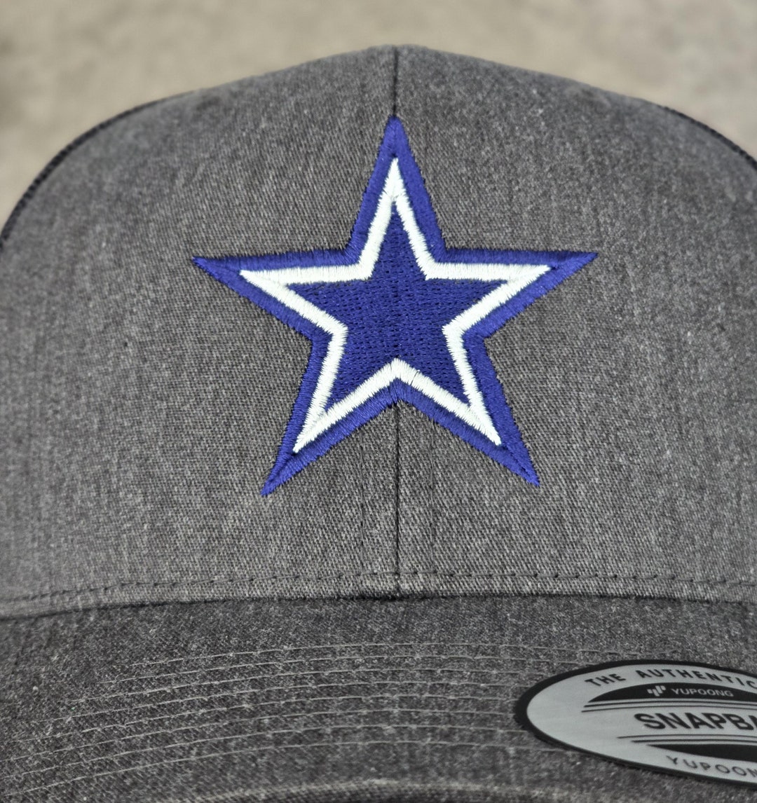 Blue White Star Embroidery File – Hat Design (digital Download) - Etsy