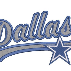 Dallas Cowboy Embroidery - Etsy
