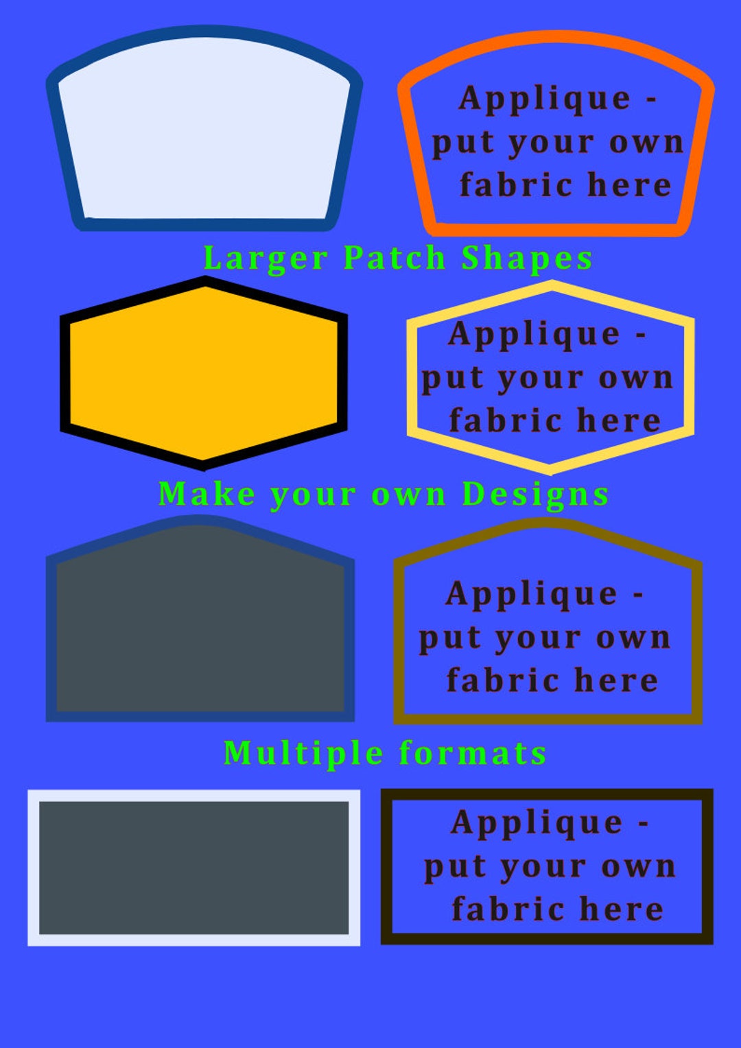 Patch's Sized for Hats to Make Your Own Unique Designs - Multiple ...