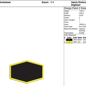 Patch Filled With Satin Border Embroidery File - Formats DST, PES, XXX ...