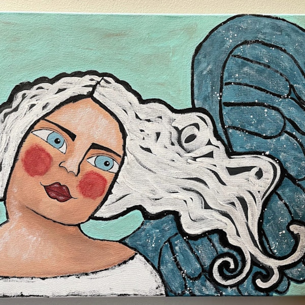 Angel Folk Art - Etsy
