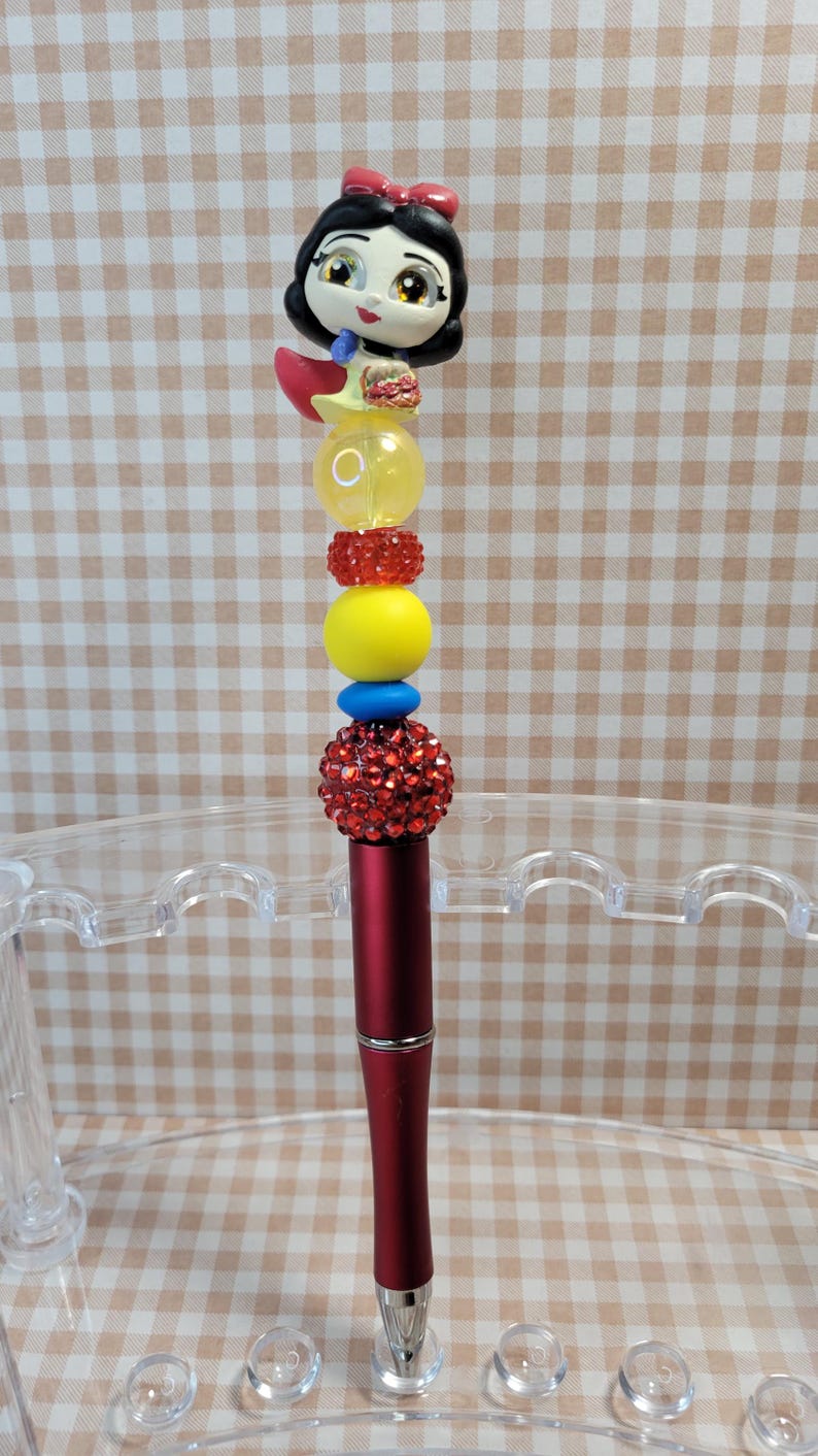 Princess Inspired Doorable Beadable Pens, Snow White, Aura, Tiana ...