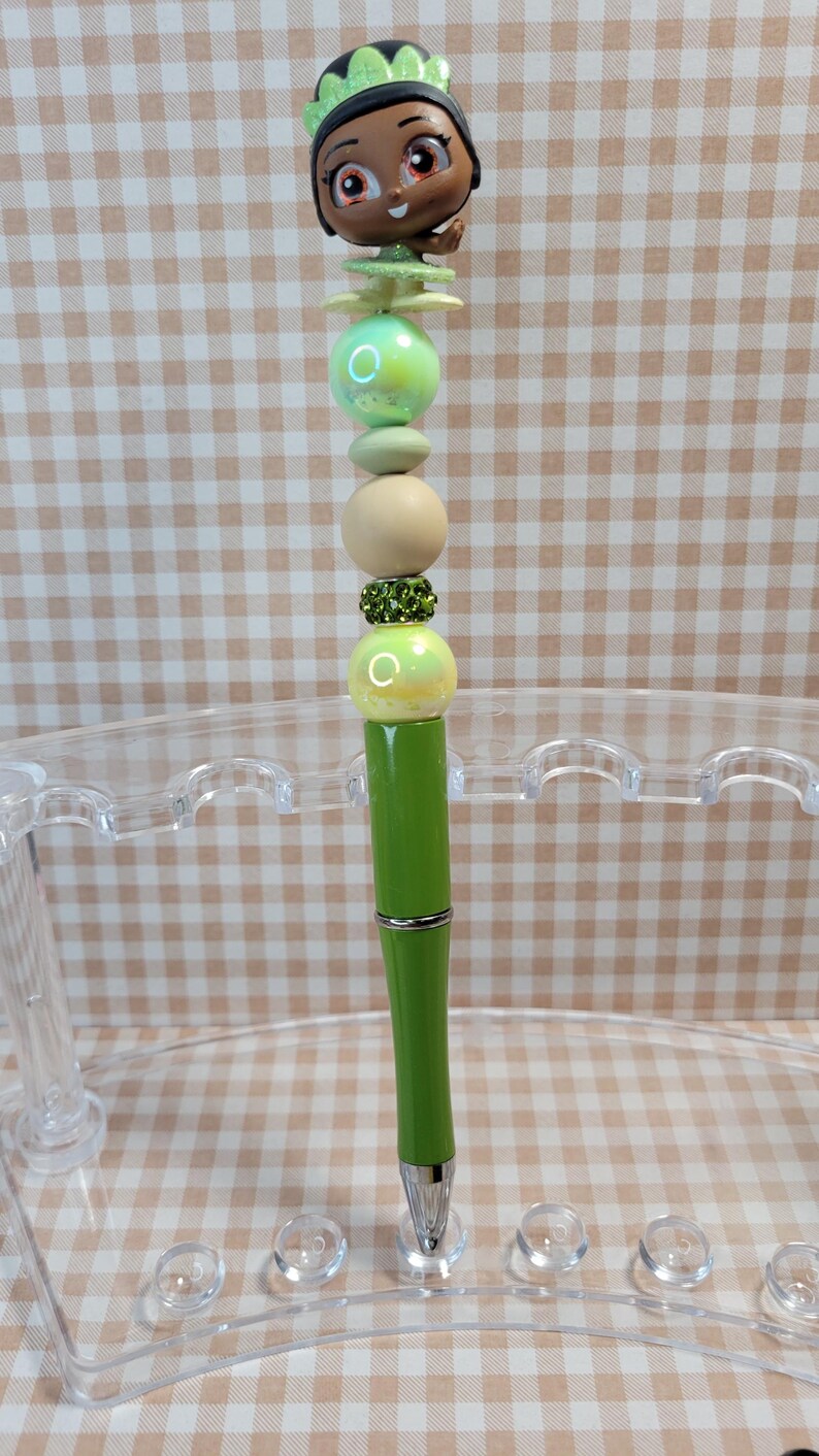 Princess Inspired Doorable Beadable Pens, Snow White, Aura, Tiana ...