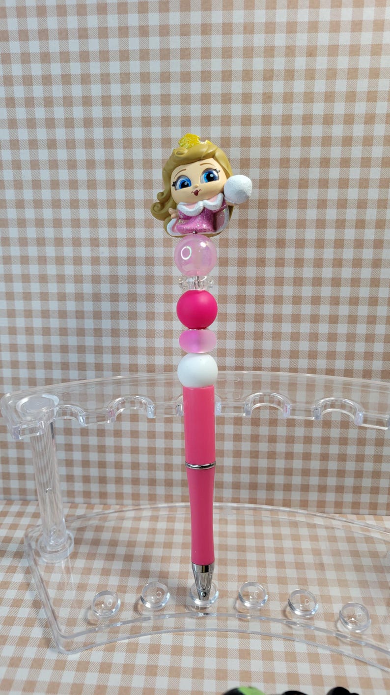 Princess Inspired Doorable Beadable Pens, Snow White, Aura, Tiana ...
