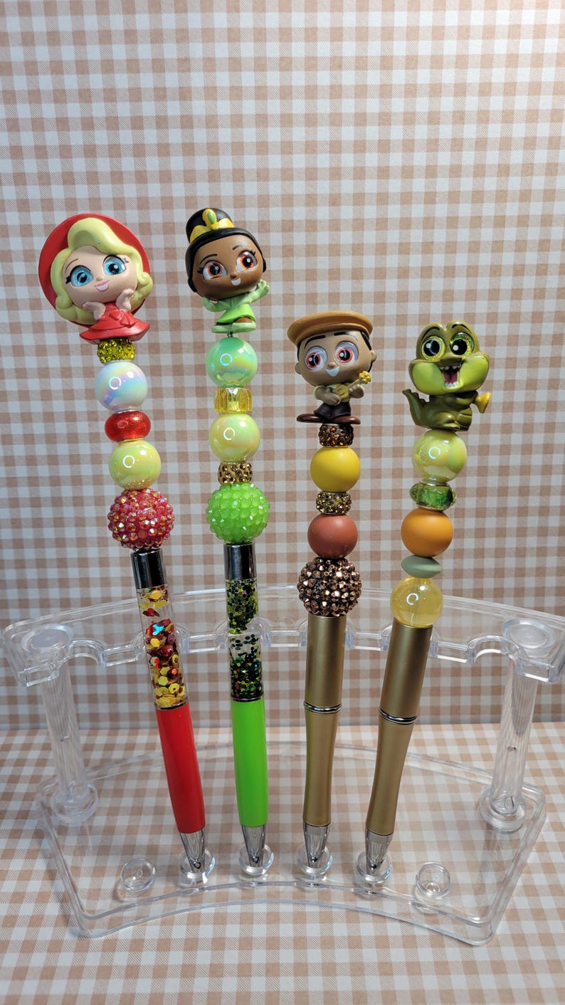 Princess and the Frog Inspired Doorables Beadable Pens. Tiana, Prince ...