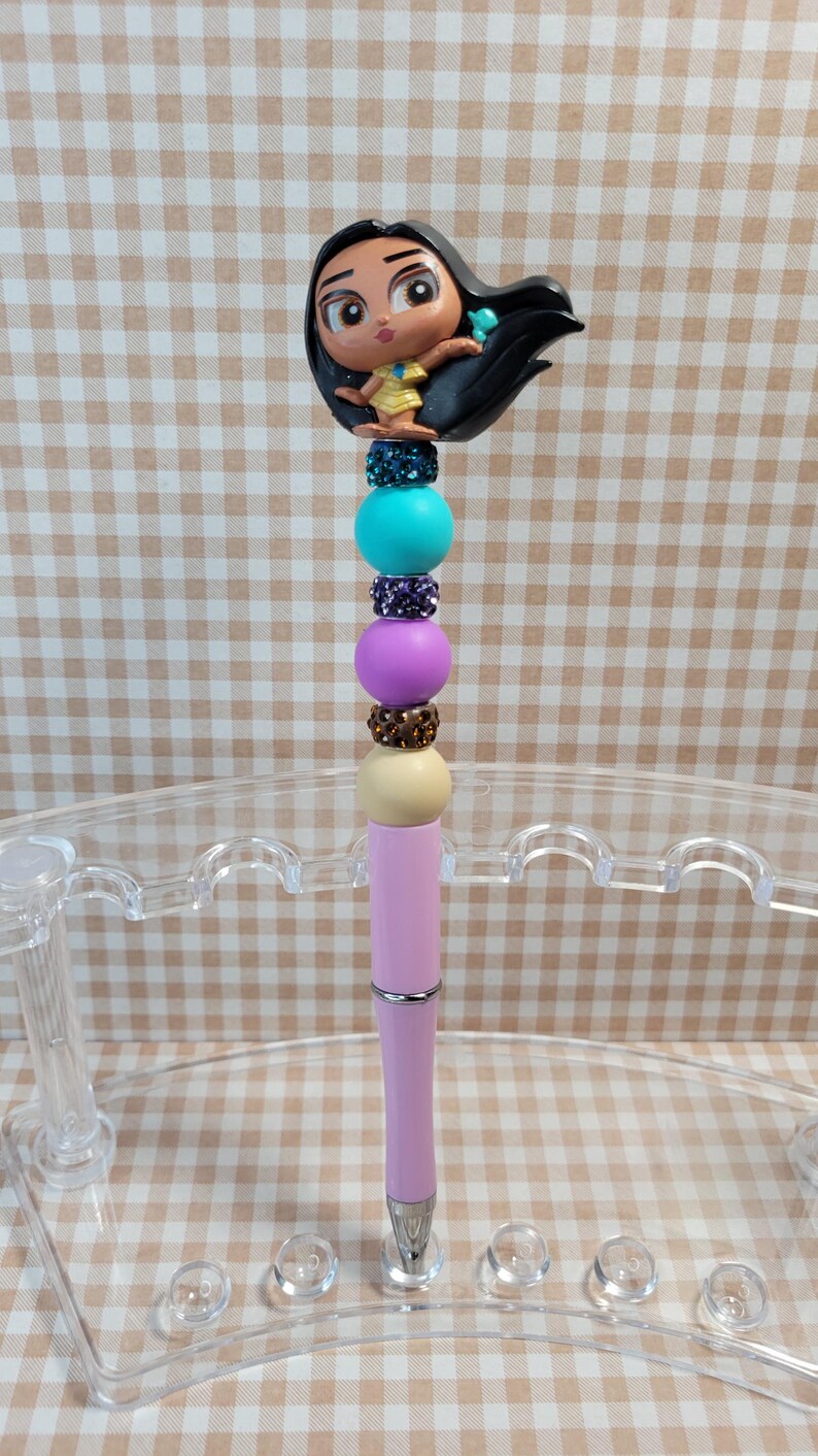 Princess Inspired Doorable Beadable Pens, Snow White, Aura, Tiana ...