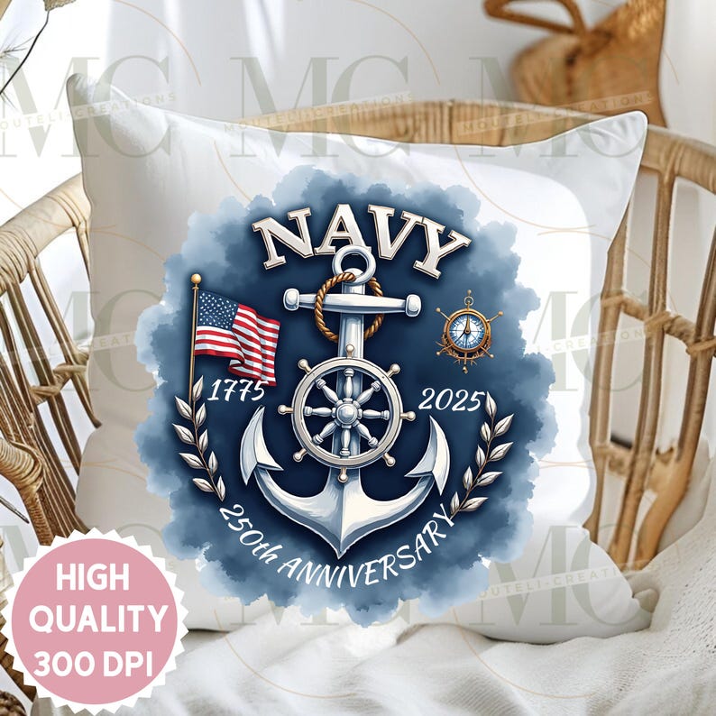 Navy 1775–2025 Anniversary PNG/250 Years Navy Celebration Clipart ...